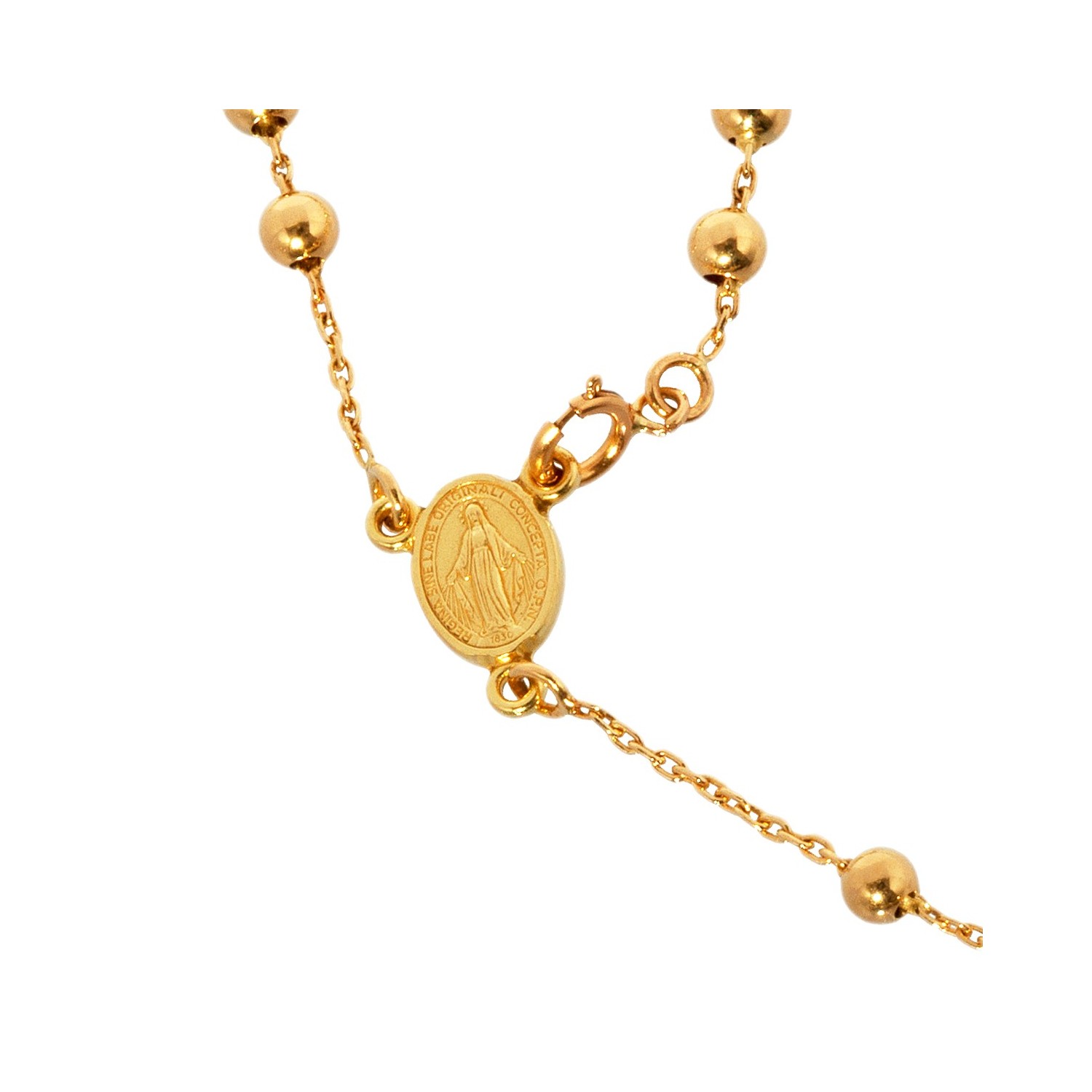 Złoty różaniec na szyję. Różaniec wykonany ze złota 18-karatowego próba ...