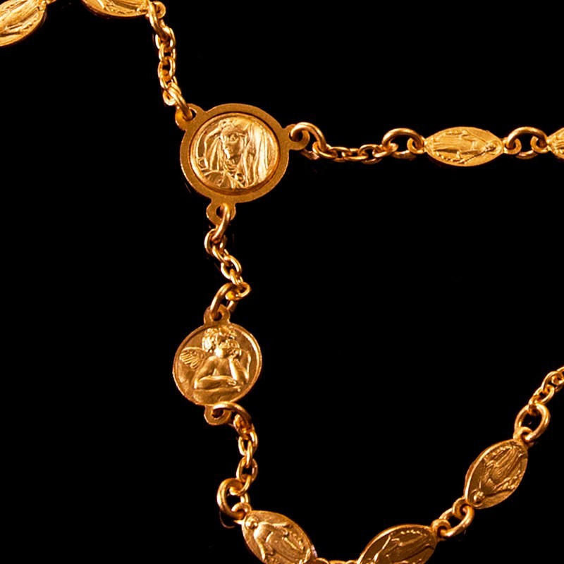 Warszawa złoty różaniec. Złoty Różaniec naszyjnik. Różaniec ze złota ...